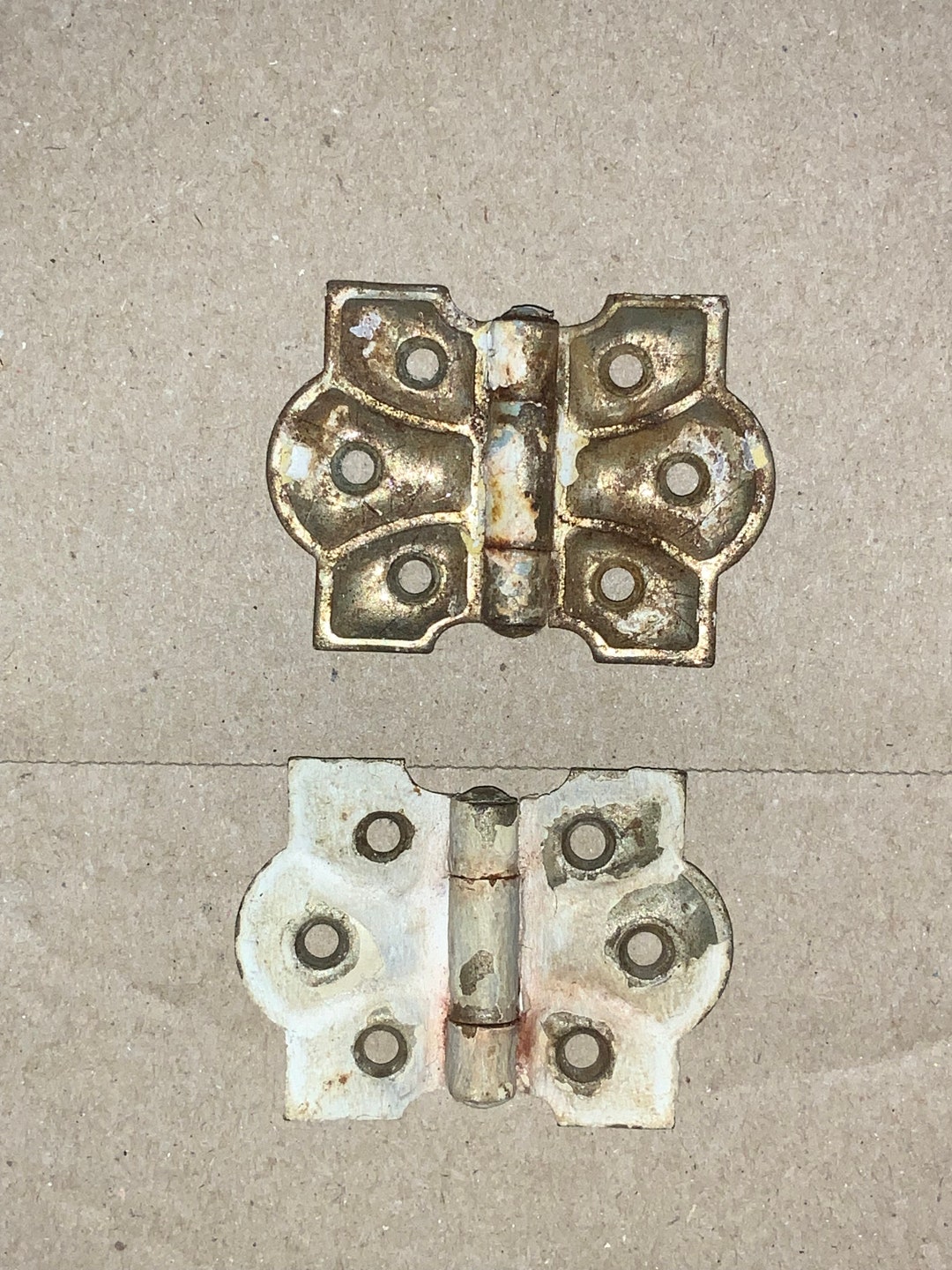 Vintage Hinges Pair of Salvaged Antique Butterfly Surface Cupboard ...