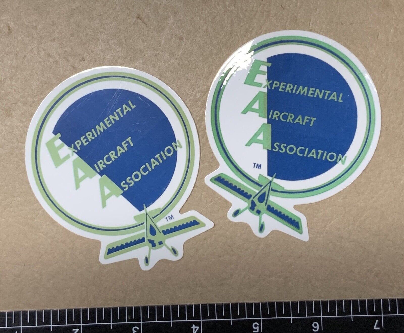 VINTAGE EAA Experimental Aircraft Association Decal Sticker 3" Round ...
