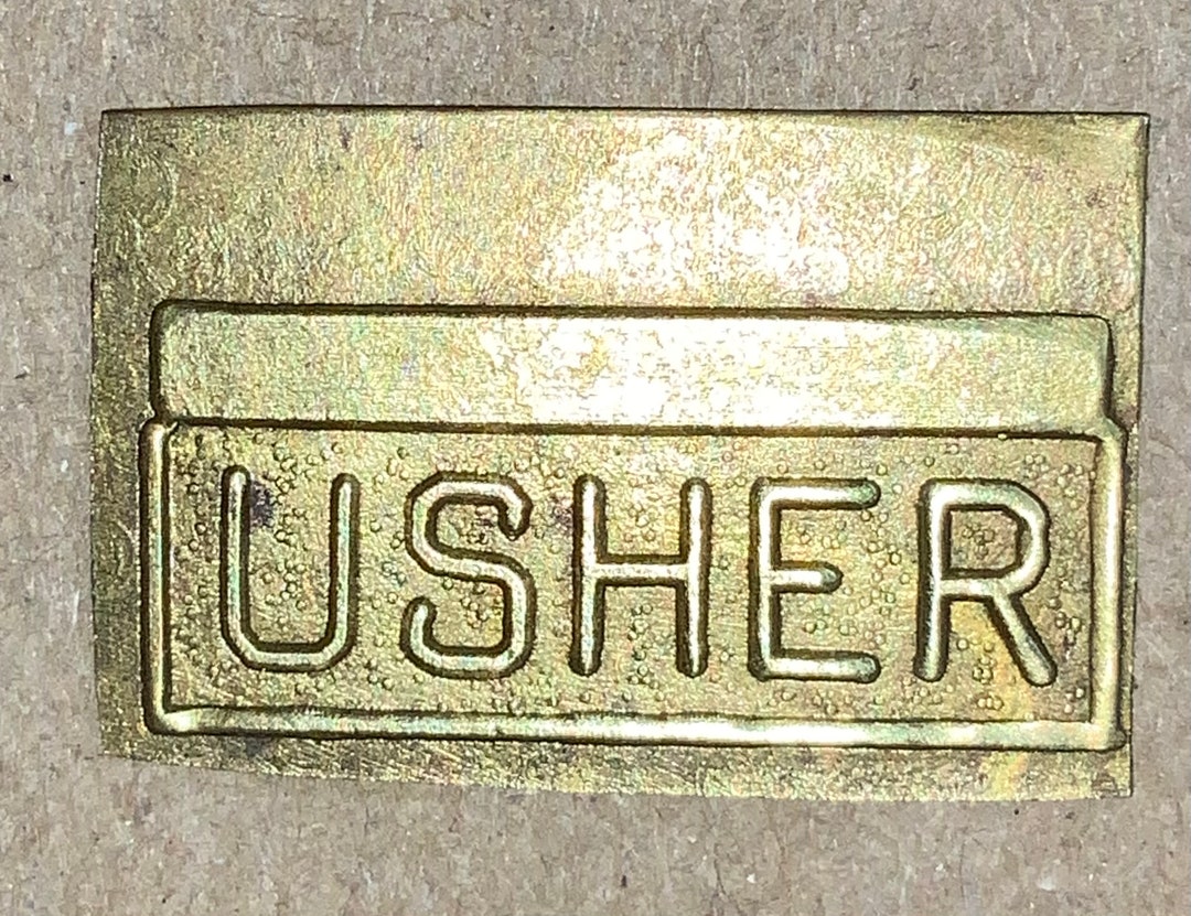 USHER. Mold, Badge, Not Sure. Made of Brass - Etsy