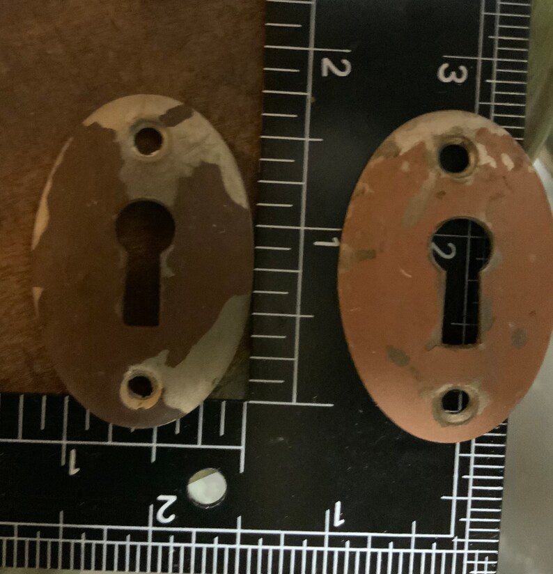 Vintage Brass Keyhole Hardware 2 Keyholes - Etsy