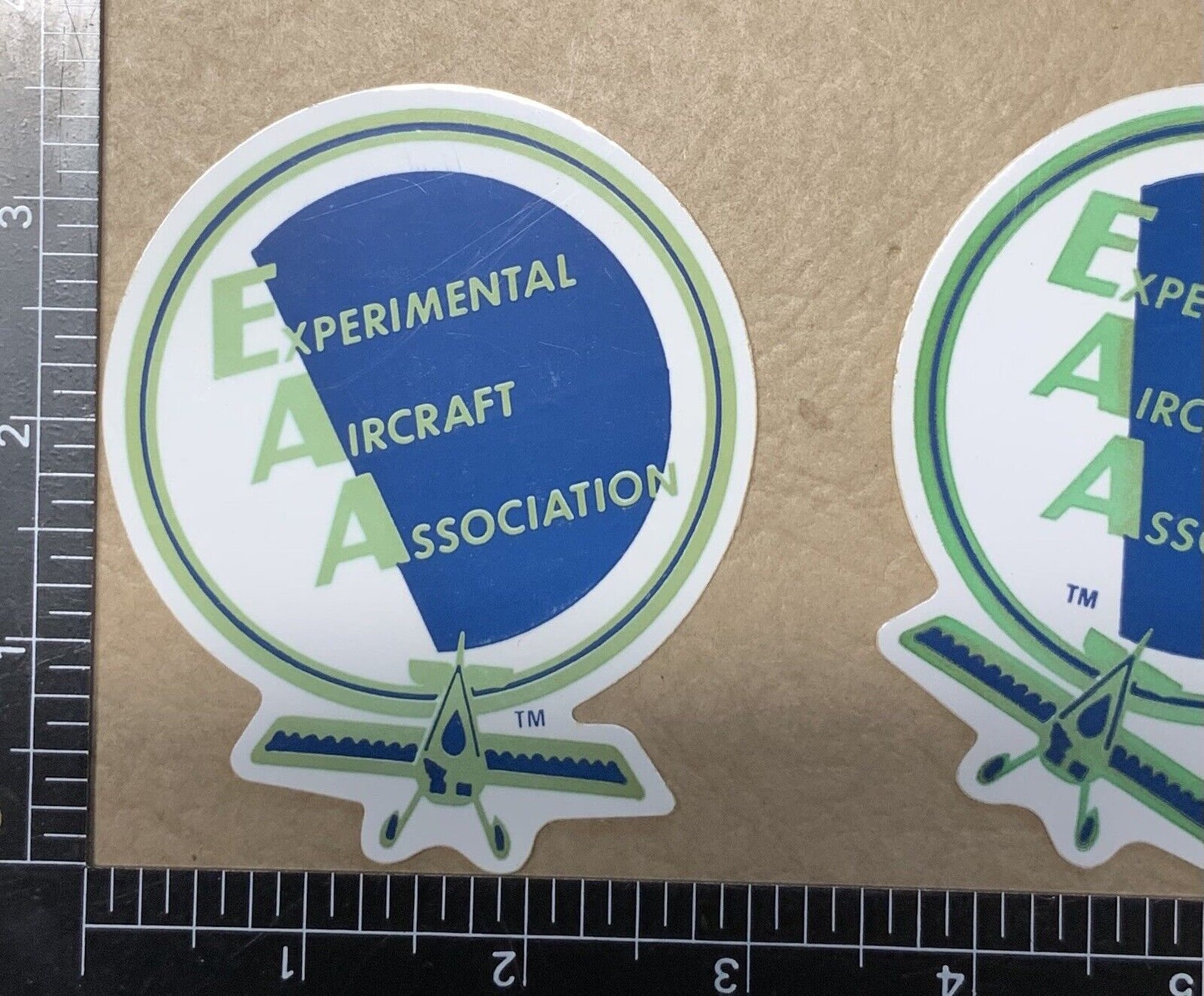 VINTAGE EAA Experimental Aircraft Association Decal Sticker 3" Round ...