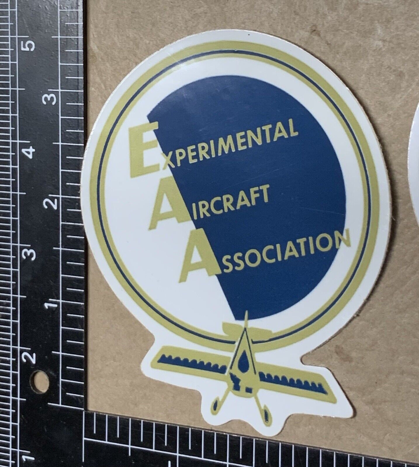 VINTAGE EAA Experimental Aircraft Association Decal Sticker 3" Round ...