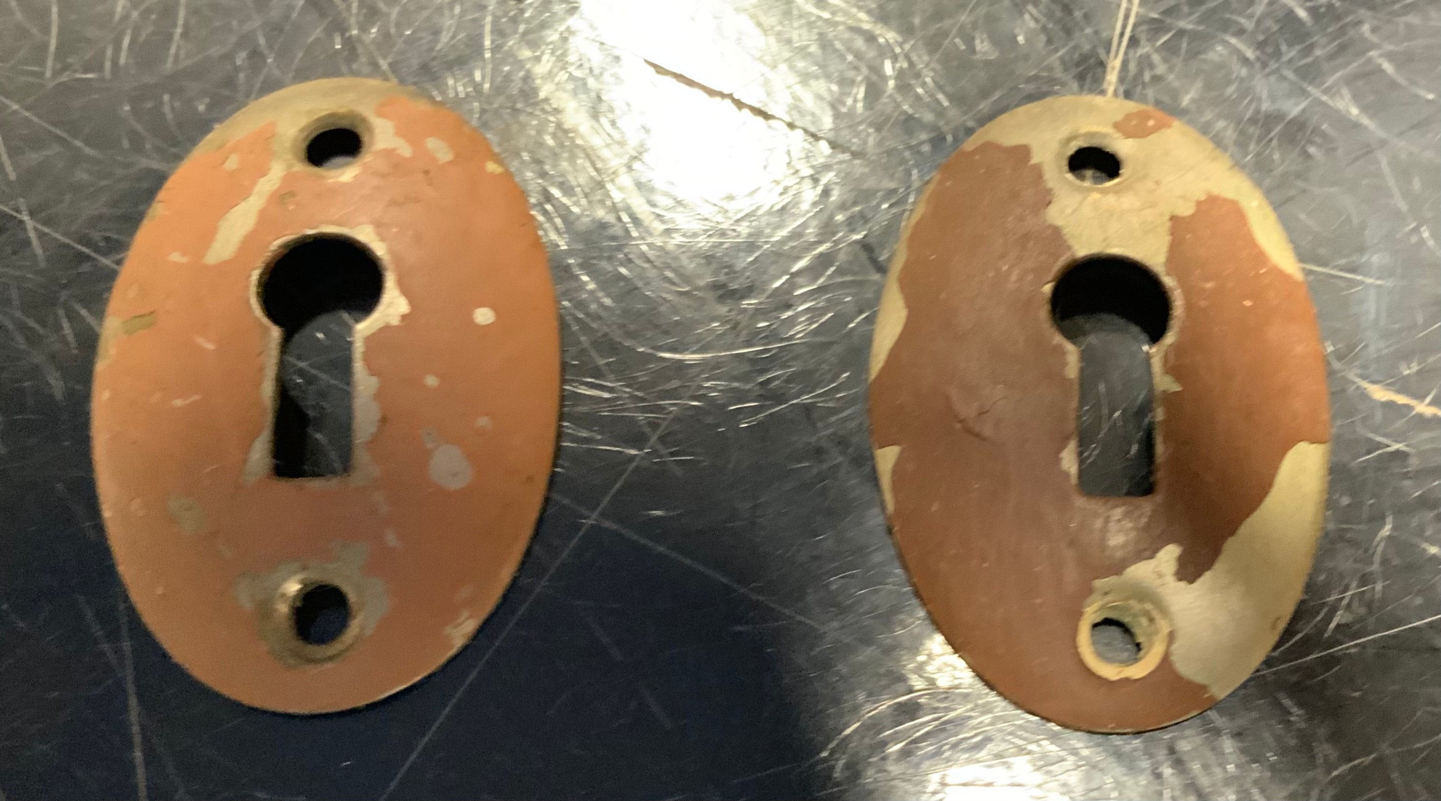 Vintage Brass Keyhole Hardware 2 Keyholes - Etsy