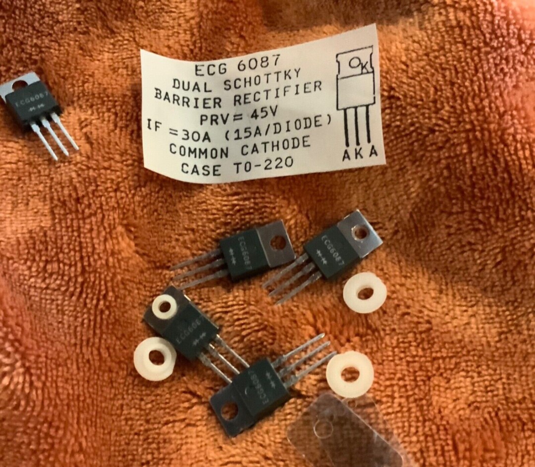NTE6087, 45V @ 30A* Dual Schottky Diode Common Cathode ~ TO-220 (ECG6087) - Etsy