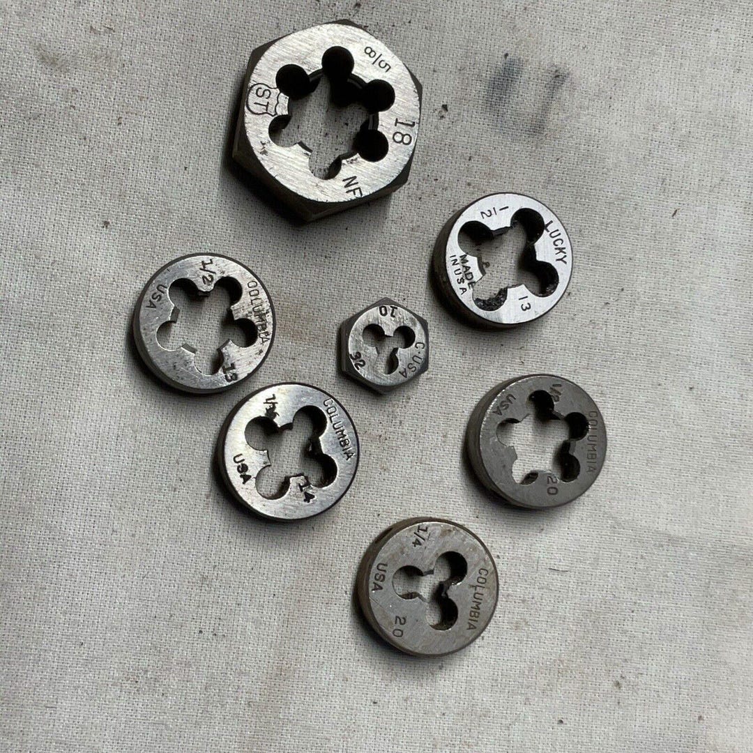 Set of 7 Thread Die Adjustable Split Multiple Size USA NC NFT - Etsy