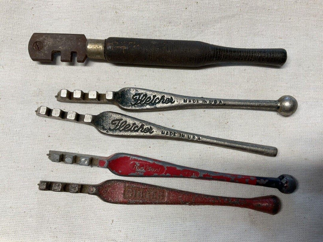 Craftsman, 2 Fletchers ,red Devil & Singer 5 VINTAGE GLASS CUTTER Lot ...