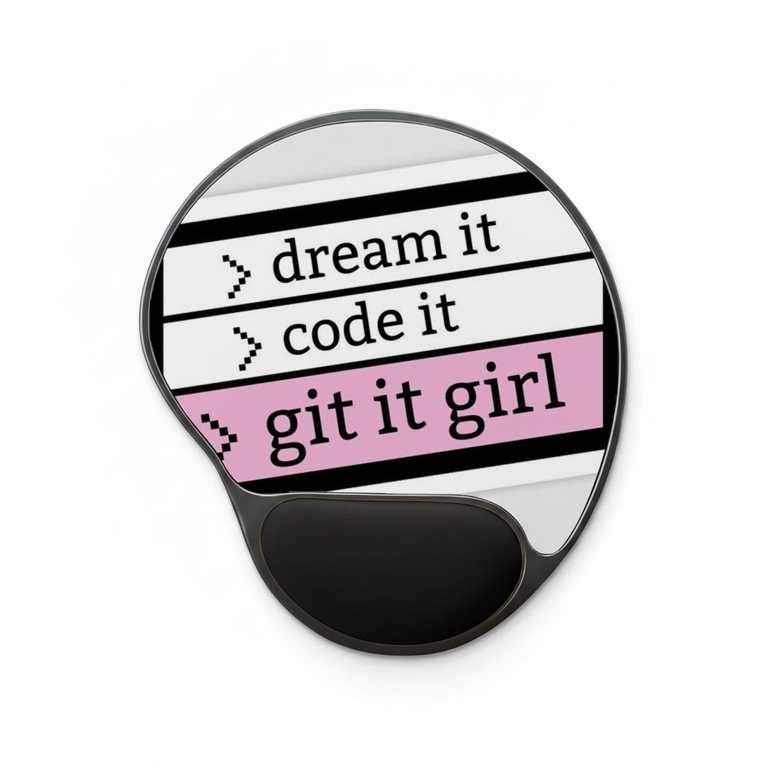 Motivational Git It Girl Mouse Pad With Memory Foam Wrist Rest for ...