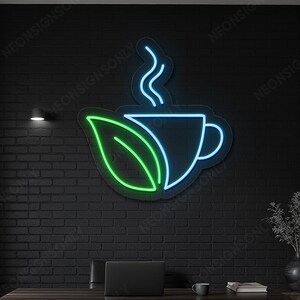 Tea Coffee Cup Neon LED Sign, Coffee Tea Cup Led Neon Wall Light ...