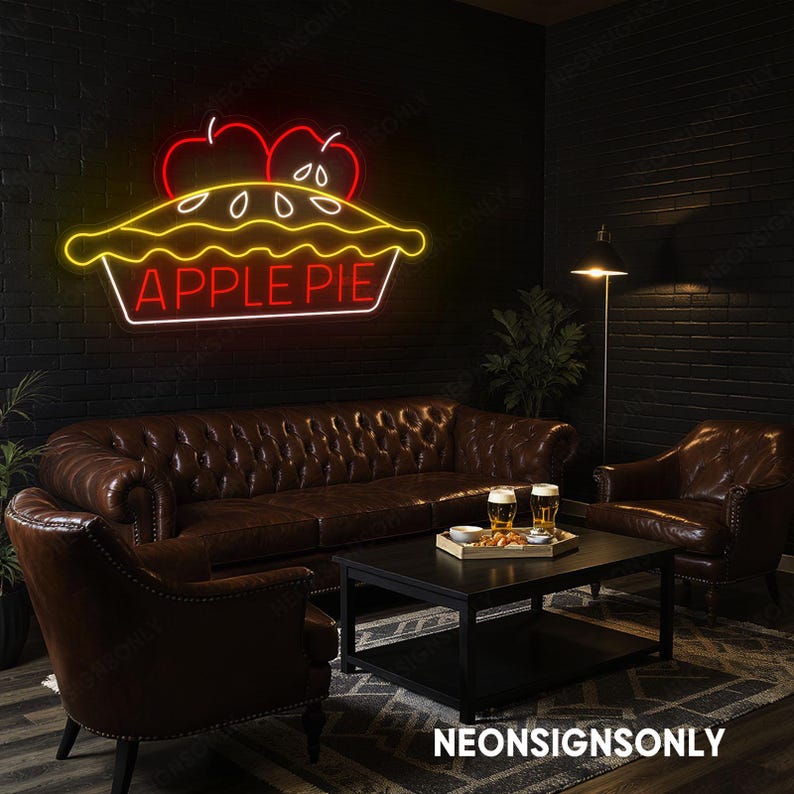 Apple Pie LED Neon Sign, Apple Pie Neon Light Wall Decor, Apple Pie ...