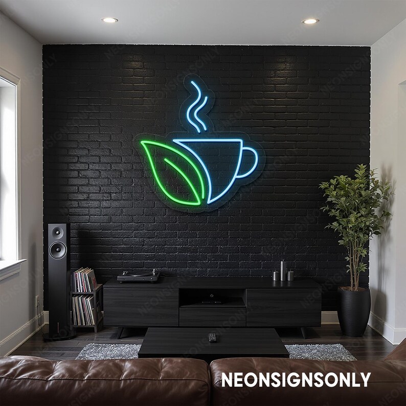 Tea Coffee Cup Neon LED Sign, Coffee Tea Cup Led Neon Wall Light ...
