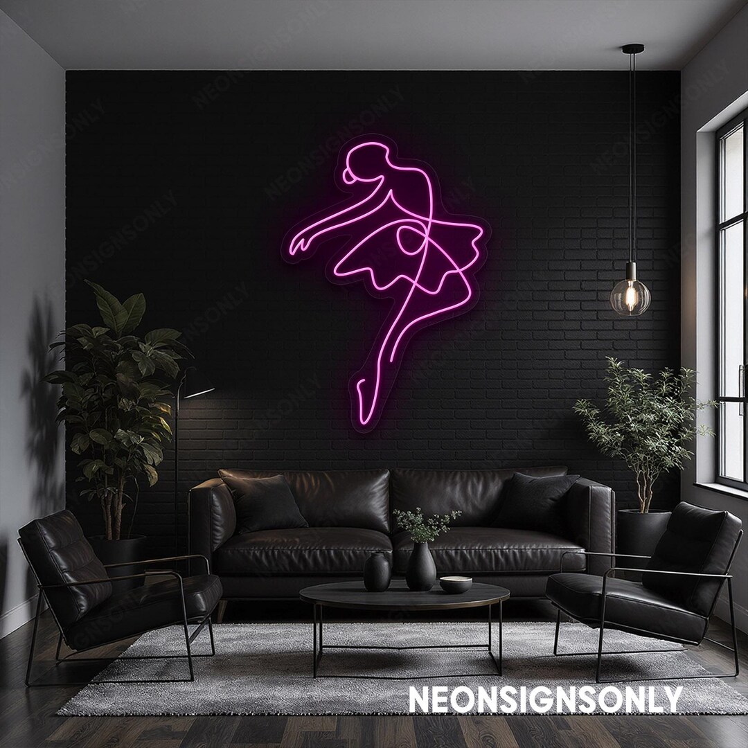 Ballerina Led Neon Sign, Ballet Dancer Wall Led Light, Ballerina ...
