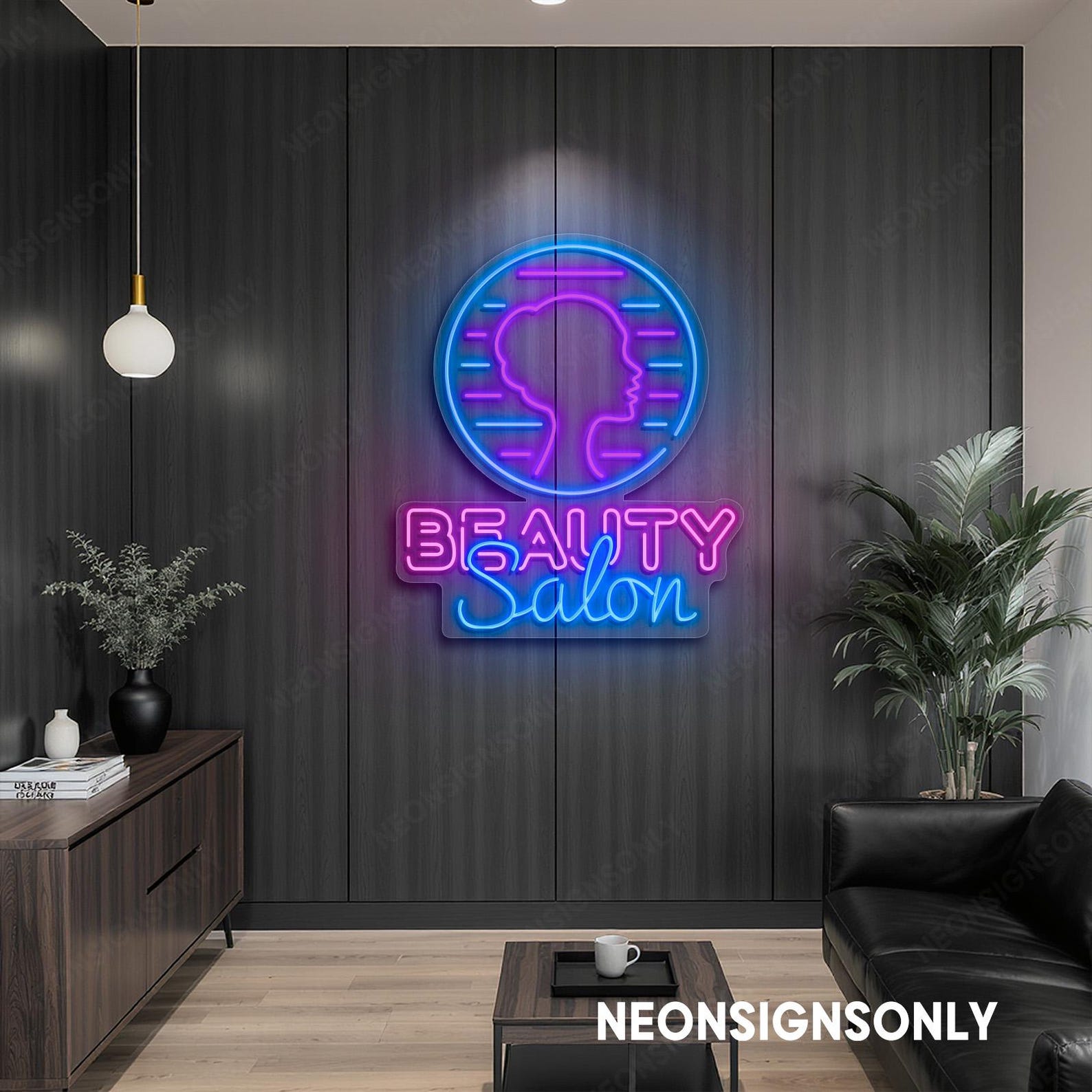 Beauty Salon LED Neon Sign, Personalized Beauty Salon Girl Light Line ...