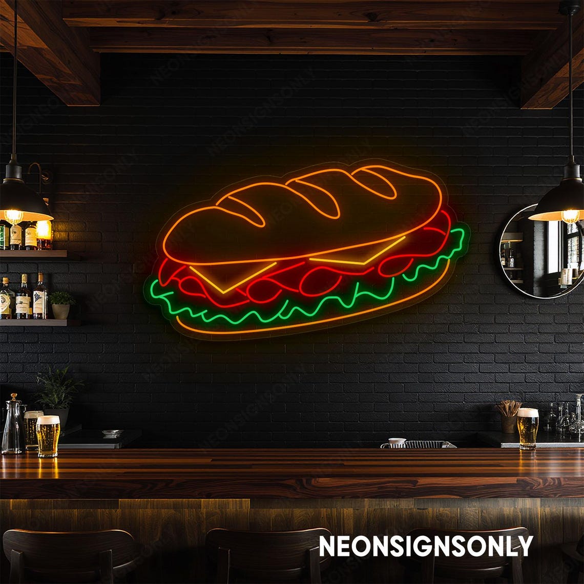 Sandwich Neon Light Banh My LED Sign, Banh My Vietnam Sandwich Led ...