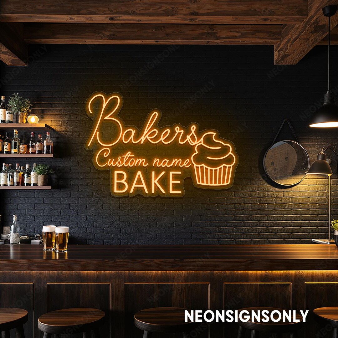 Bakers Custom Name Bake Neon Led Sign, Personalized Bakers Bake Led ...