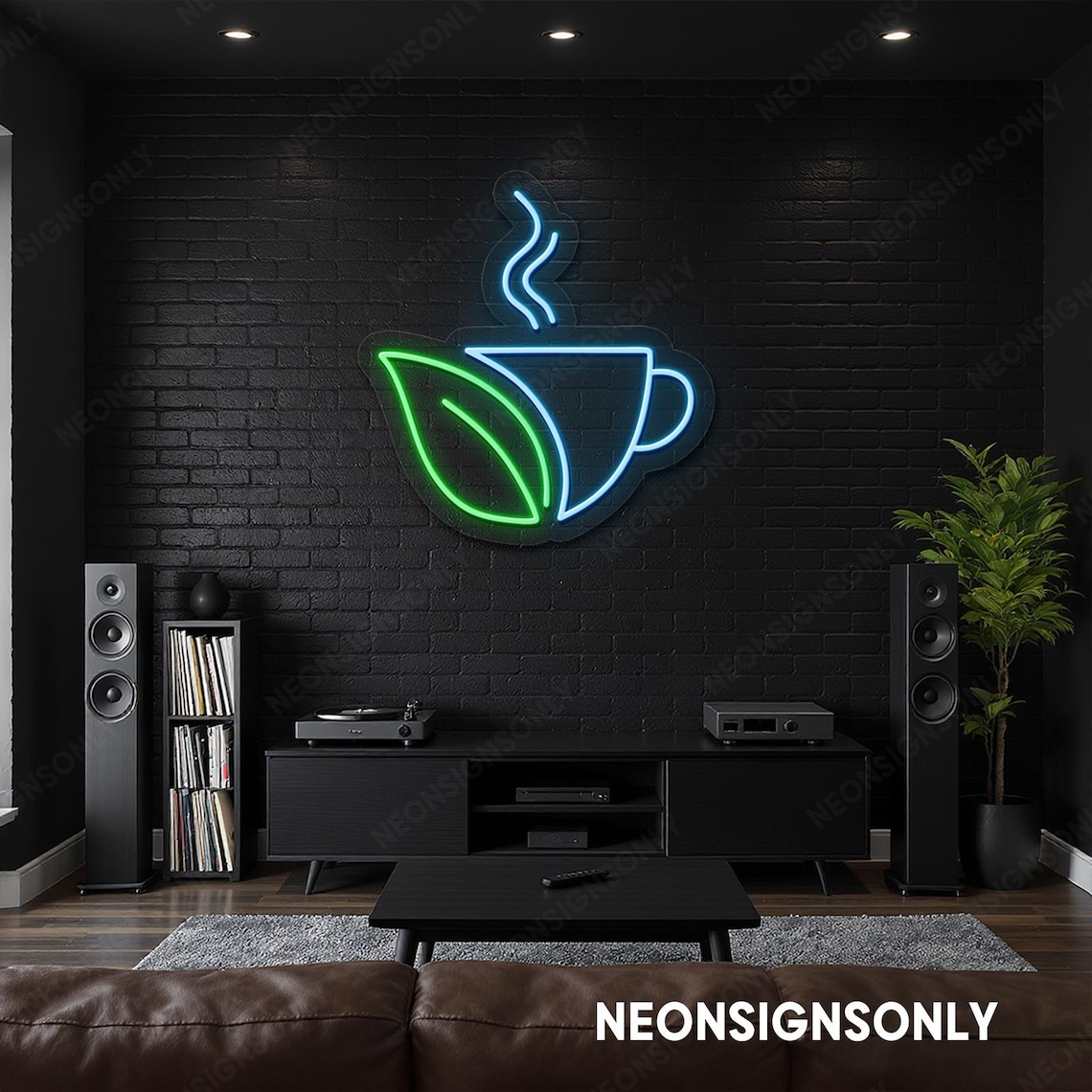 Tea Coffee Cup Neon LED Sign, Coffee Tea Cup Led Neon Wall Light ...