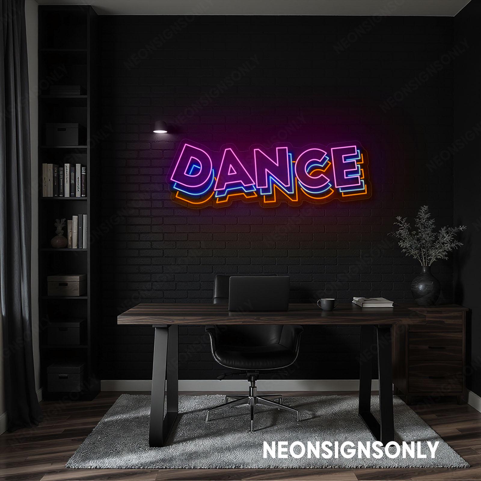DANCE Led Neon Sign, Personalized Dance Led Light Outline, Colorful ...