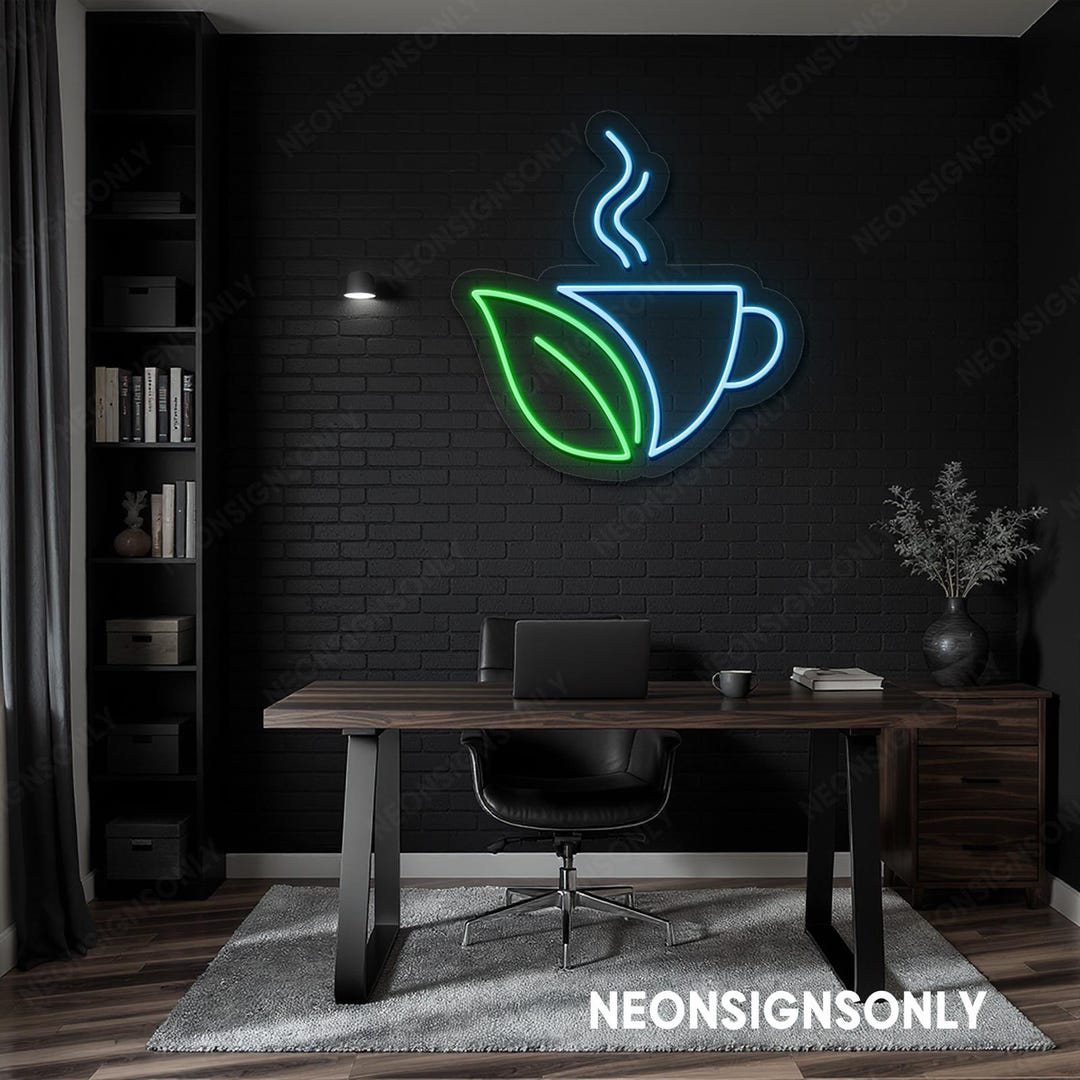 Tea Coffee Cup Neon LED Sign, Coffee Tea Cup Led Neon Wall Light ...