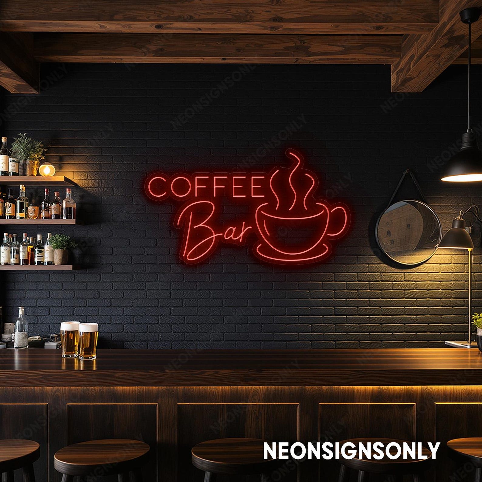 Coffee Bar LED Neon Sign, Coffee Neon Wall Light, Coffee Bar Glow Neon ...