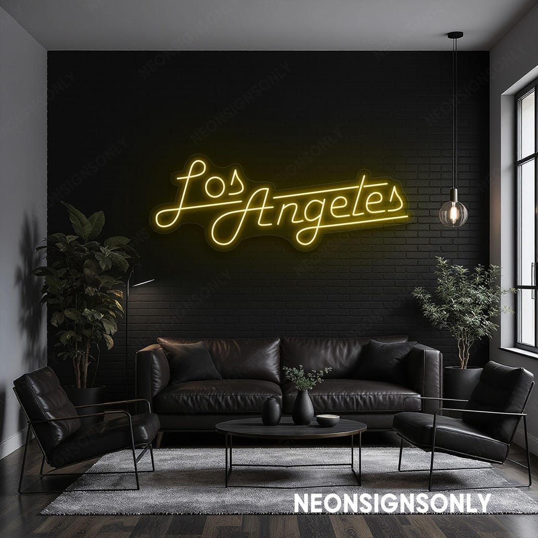Los Angeles Led Neon Sign, Los Angeles Wall Light up Line, Los Angeles ...