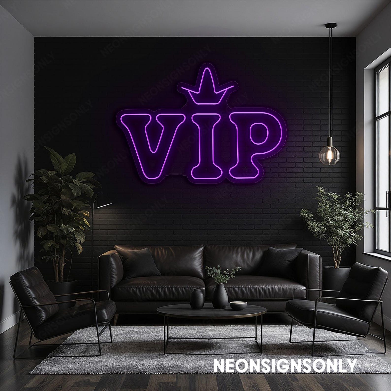 VIP Led Neon Sign, VIP Crown Wall Led Line Art, VIP Royal Crown Glow ...