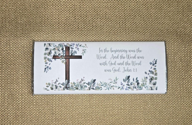 Wooden Cross; Candy Bar Wrappers & Foil Only; Fits Reeses, Twix, Kitkat ...