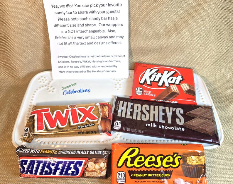 Gender Reveal Candy Bar Wrappers; Fits Reeses, Twix, Kitkat, and ...