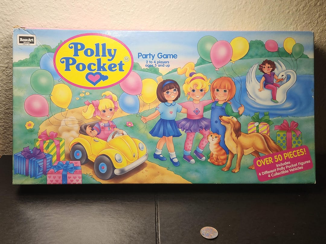 Vintage Polly Pocket Party Game | Complete Board Game Set | Roseart ...