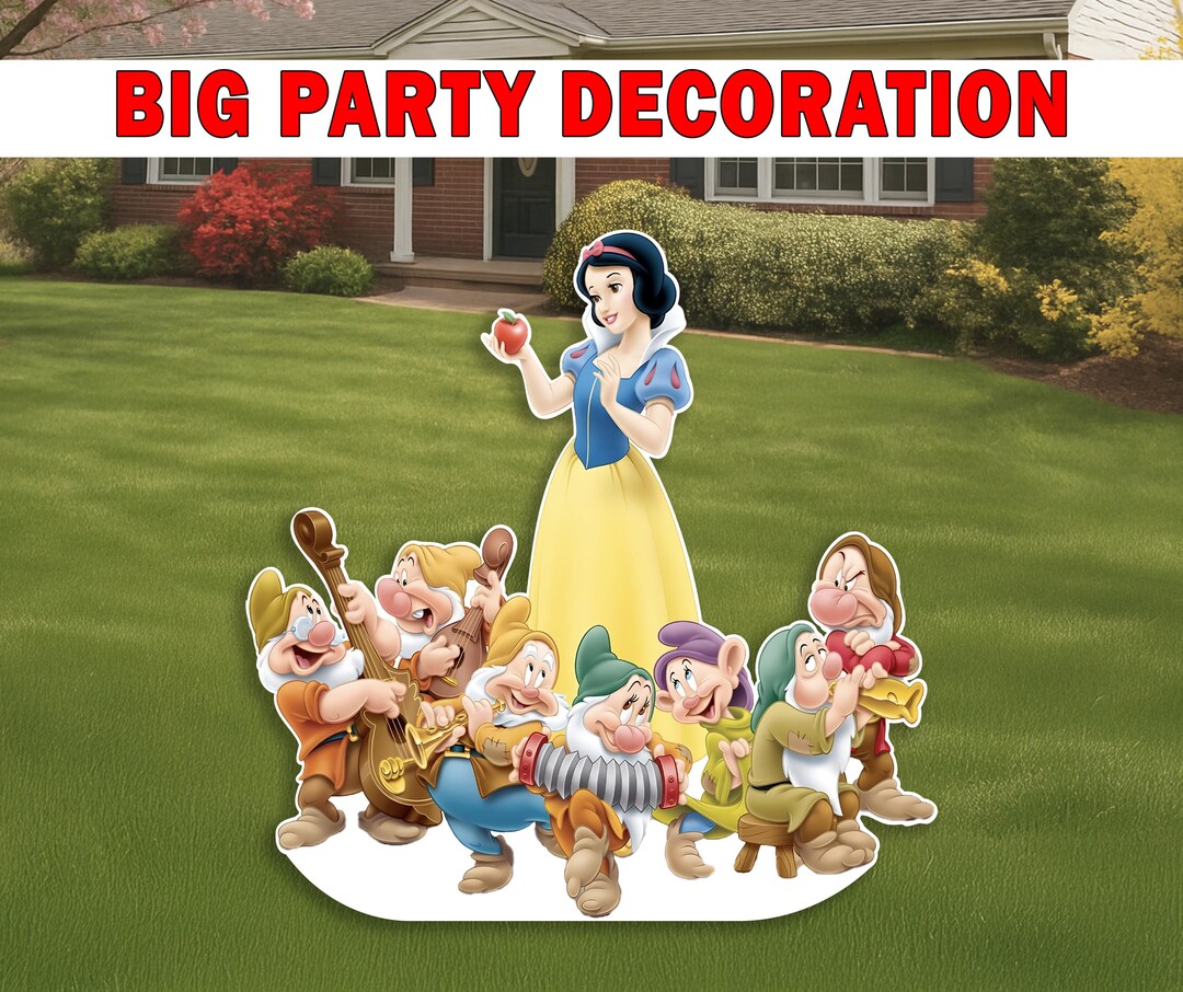 Snow White & the Seven Dwarfs Cutout | Fairy Tale Birthday Decor ...