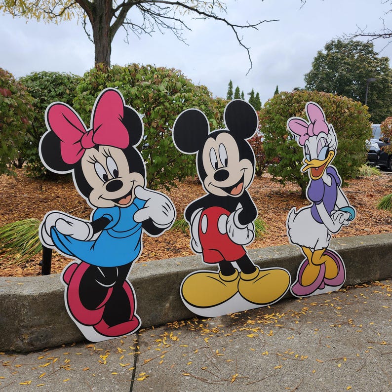 Mickey Mouse Cutout Minnie Mouse Cut Out Decoration Mickey Mouse and ...