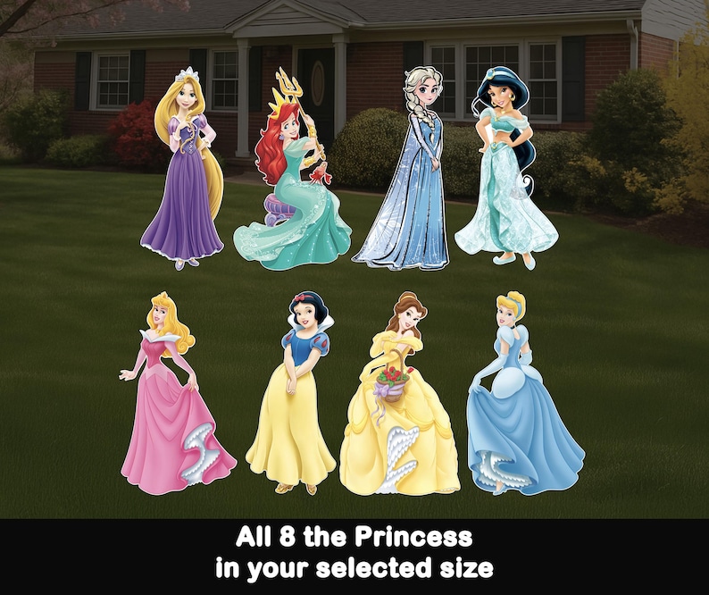 Princess Cutout Princess Decoration Life Size Princess Birthday Decor ...