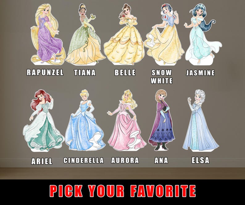 Princess Decoration Princess Cutouts Disney Princess Party Decor ...