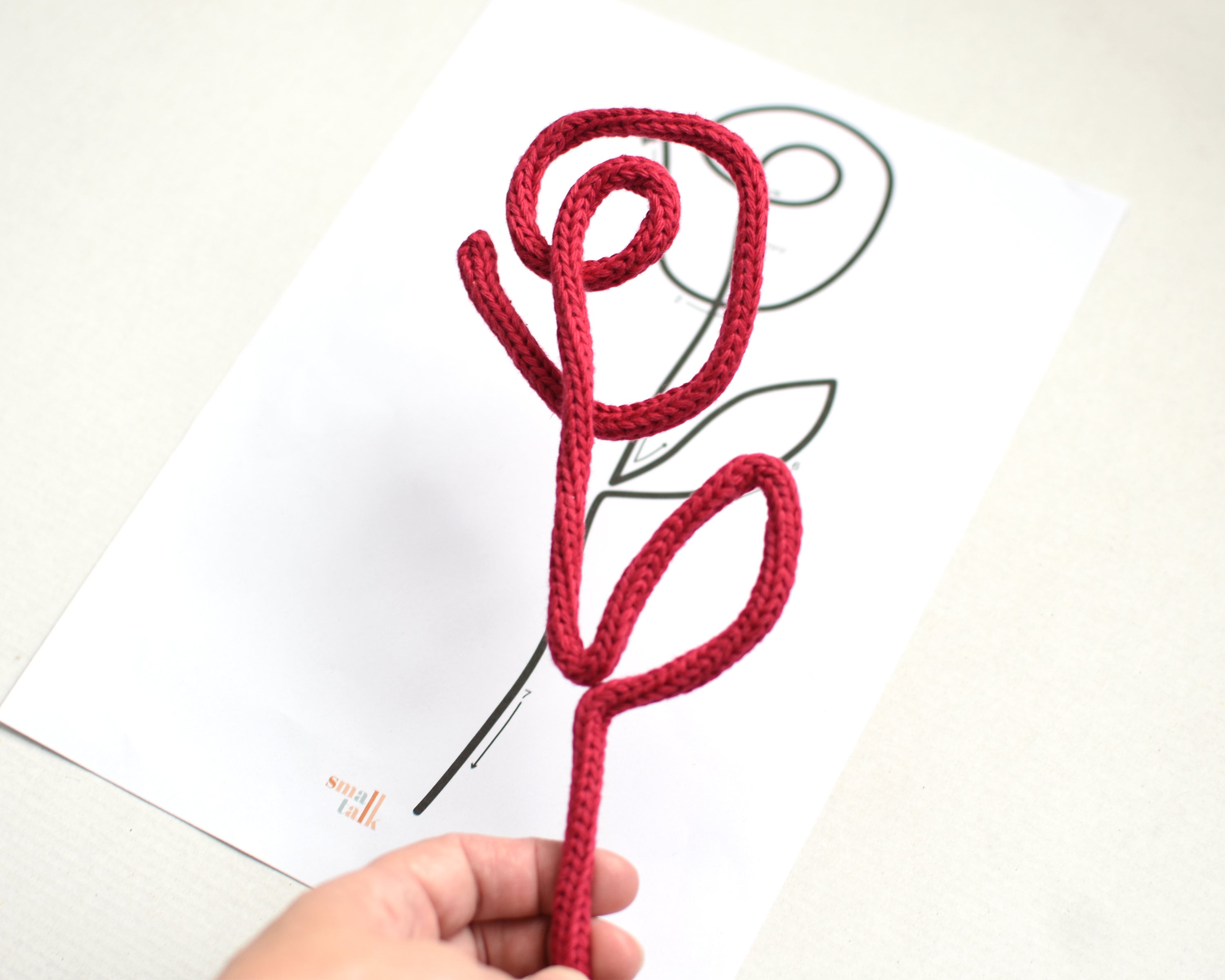 Wire Craft, Printable Knitted Wire Art Template, Flowers, Design ...