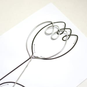 Wire Craft, Printable Knitted Wire Art Template, Flowers, Design ...