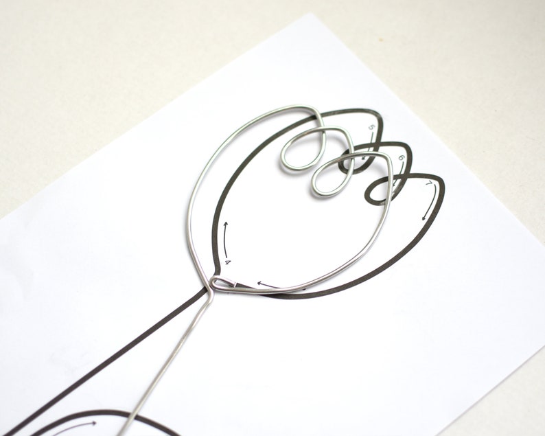 Wire Craft, Printable Knitted Wire Art Template, Flowers, Design ...