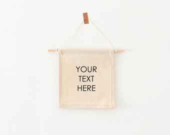 Personalized Modern Name Hanging Wall Canvas Banner and Wall - Etsy