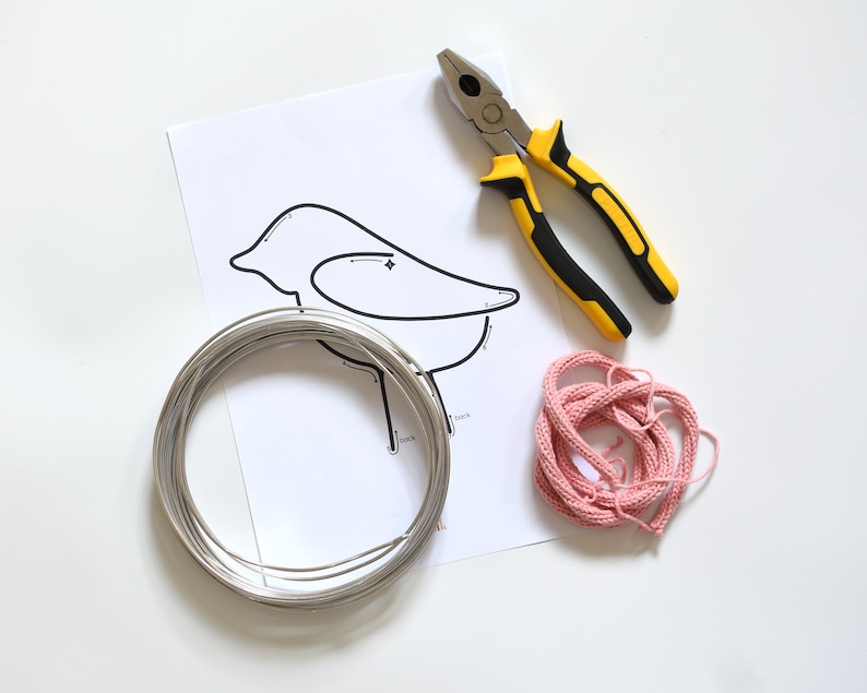 Wire Art Templates, Printable Template for Knitted Wire, Wire Bending ...