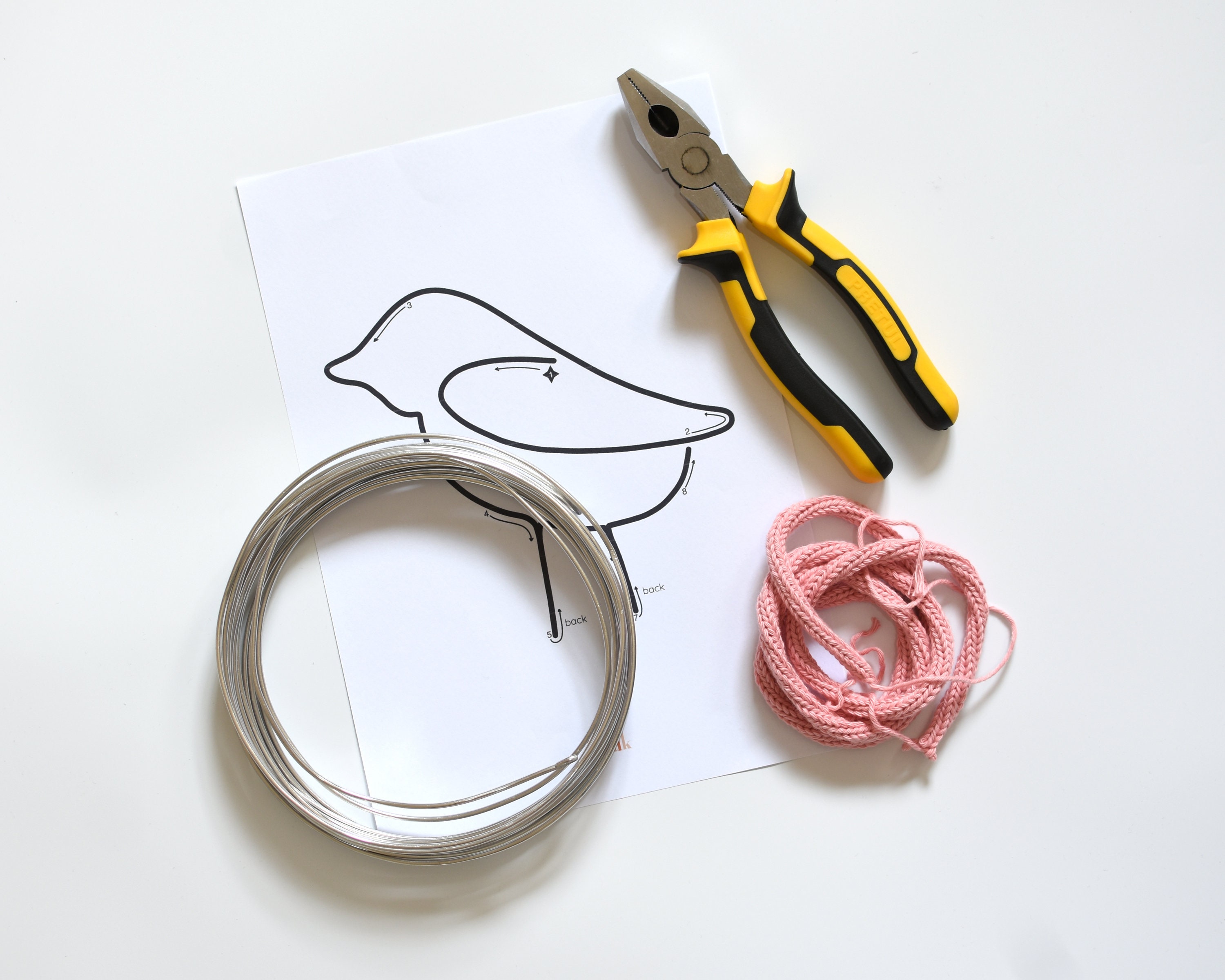 Wire Art Templates, Printable Template for Knitted Wire, Wire Bending ...