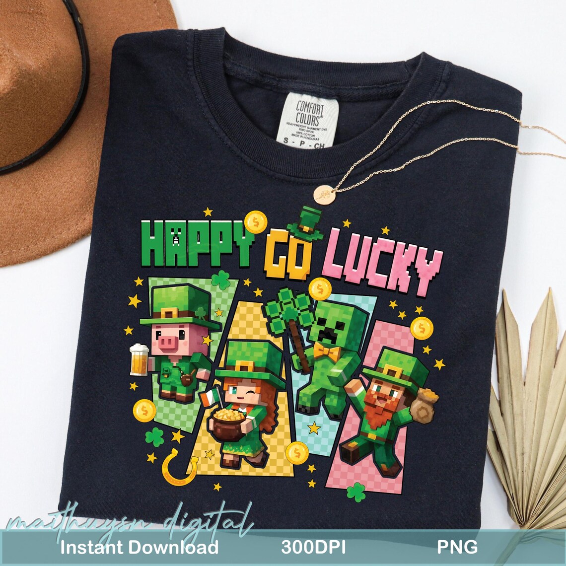 St Patricks Gamer Characters PNG, Gamer St. Patrick's Day PNG, Trendy ...