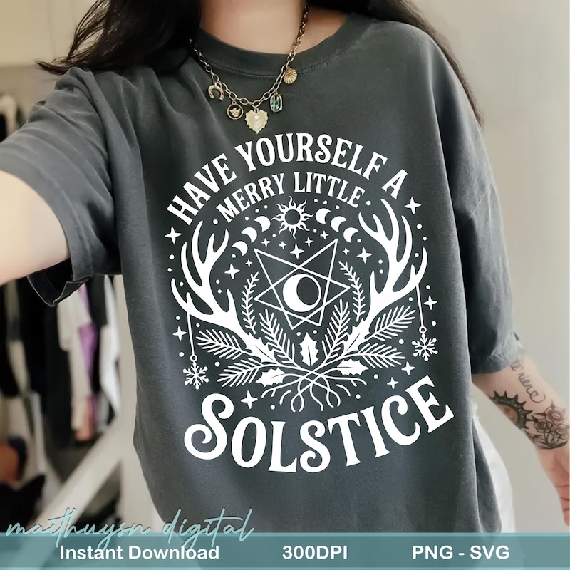 Merry Solstice Svg - Etsy
