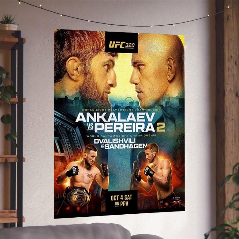 UFC 320 Ankalaev Vs Pereira October 4, 2025 Las Vegas, Nevada Poster ...