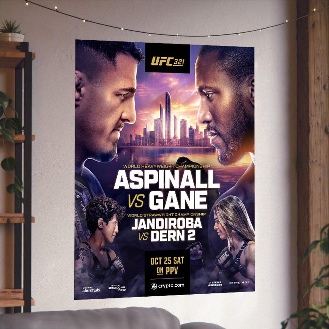 UFC 321 Aspinall Vs Gane Oct 25, 2025 Poster, Fan Gift - Etsy