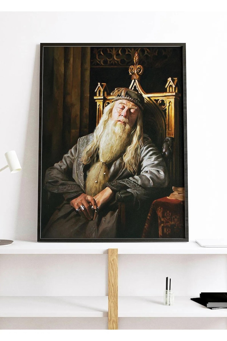 Harry Potter Poster | Albus Dumbledore Wall Art | Wizard Movie Print ...