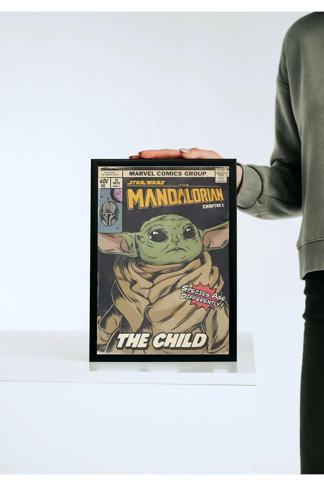 Star Wars Baby Yoda Poster – Framed Mandalorian Wall Art | Pinterest ...