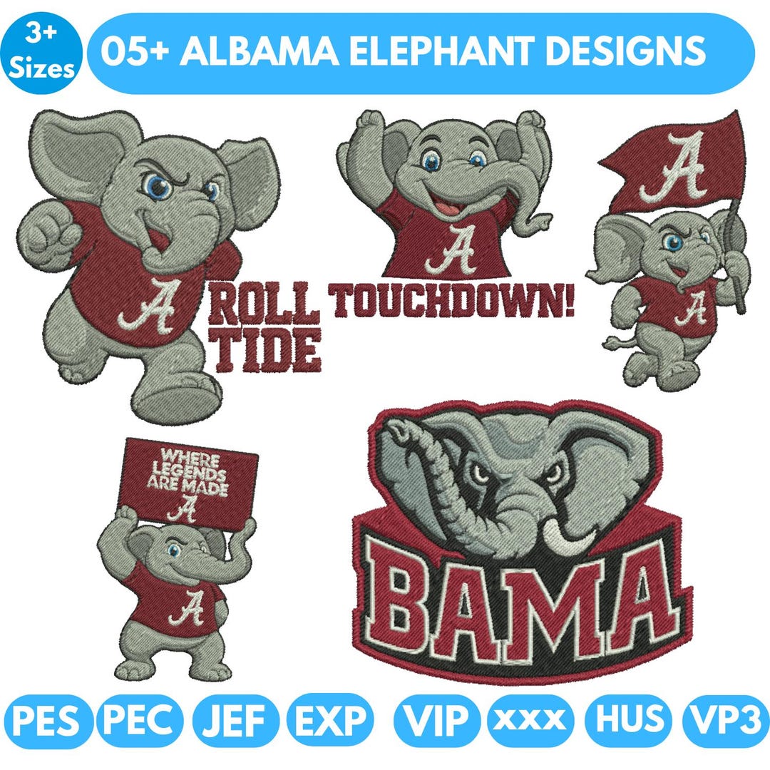 Alabama Machine Embroidery Design Football Alabama Embroidery Designs ...