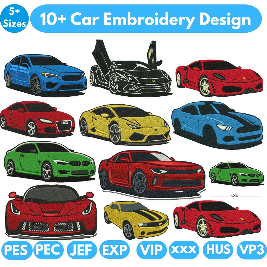 Car Machine Embroidery Design Classic Car Custom Embroidery Japanese ...