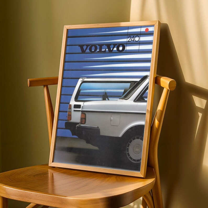 Retro Volvo SUV Poster, Blue & White Automotive Art - Etsy UK