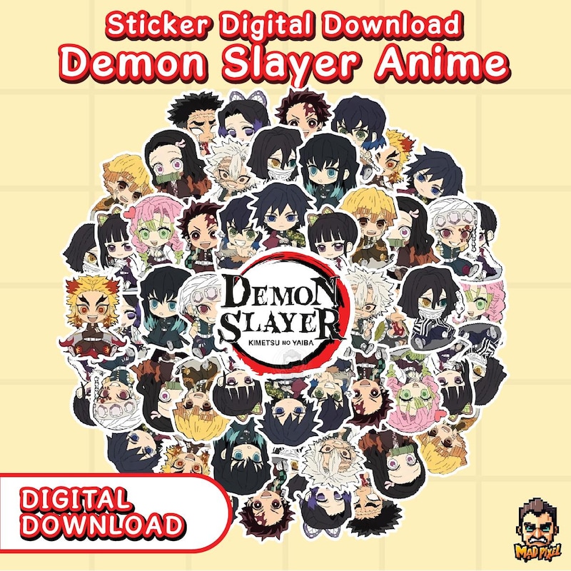 Demon Slayer Sticker - Etsy