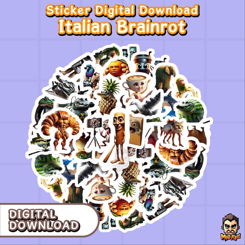 Italian Brainrot Stickers - Etsy
