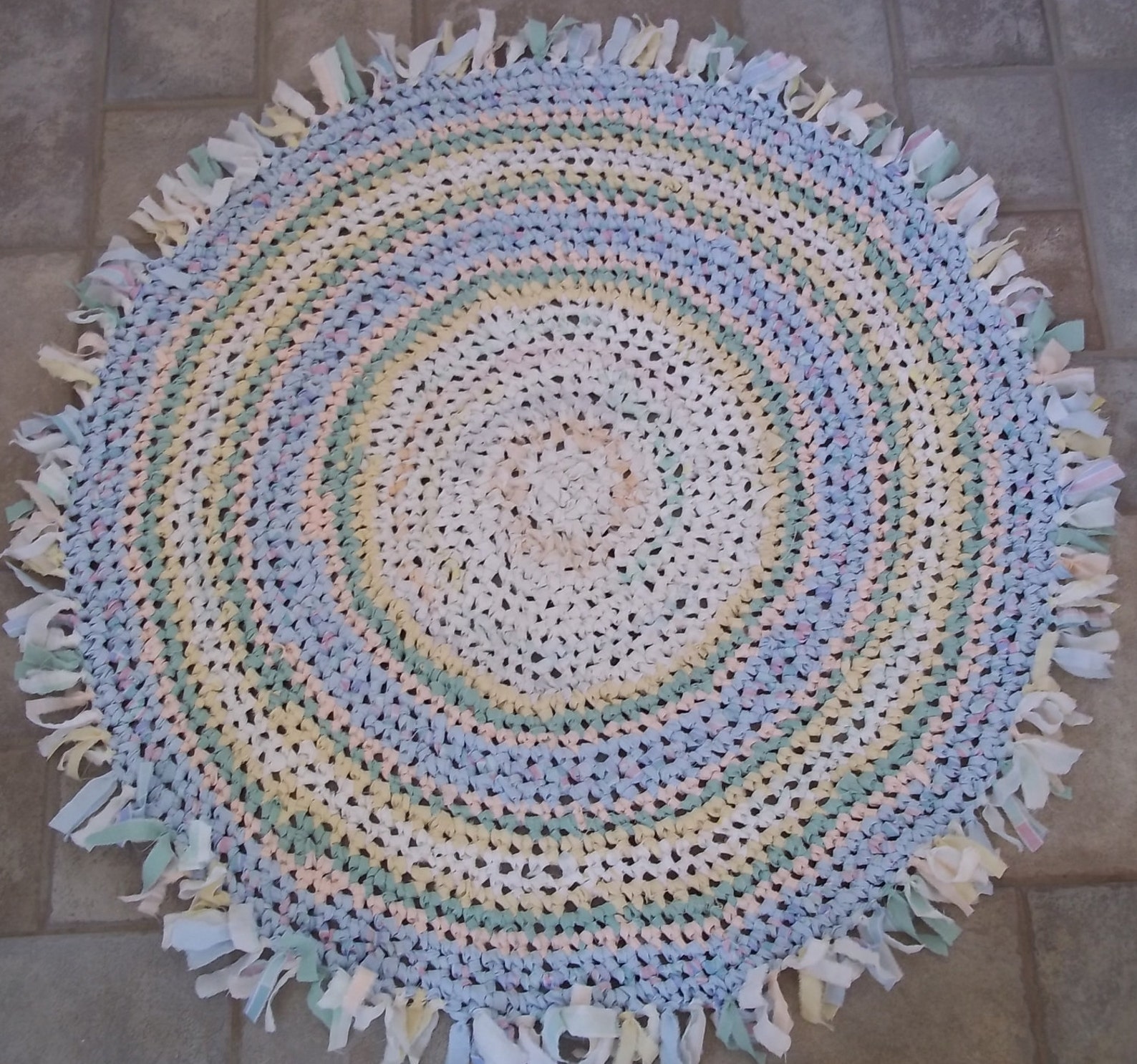 Rug - Rag Rug - Round Rug - Etsy