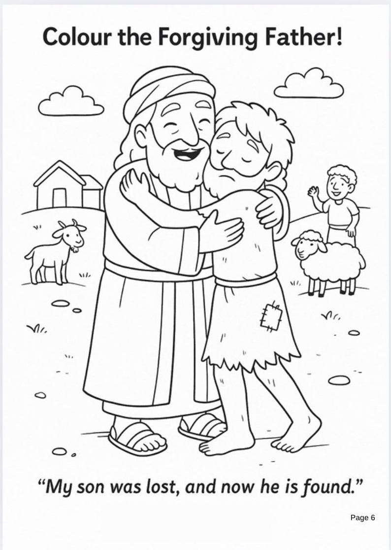 Forgiving Father Bible Story Activity Pack: Sunday School Printable ...